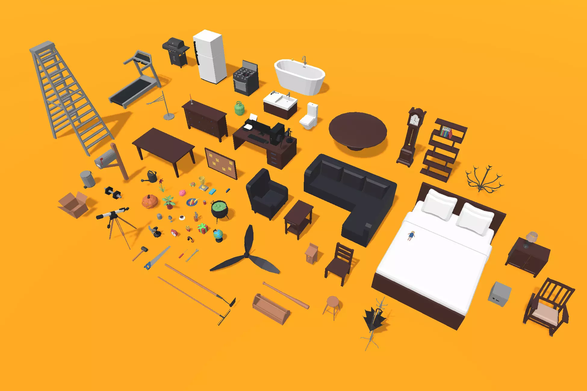 Stylize House Props - Low Poly FREE (100% OFF)